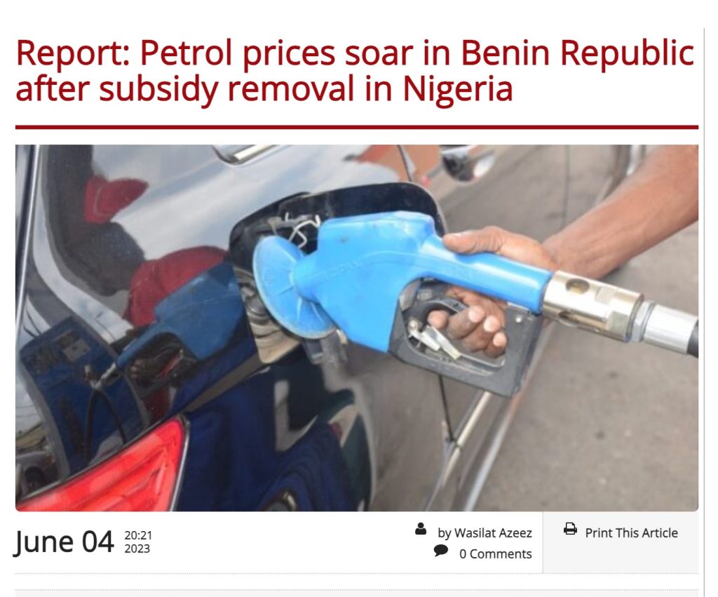Subsidy Removal and Nigeria’s Daily Petroleum Consumption